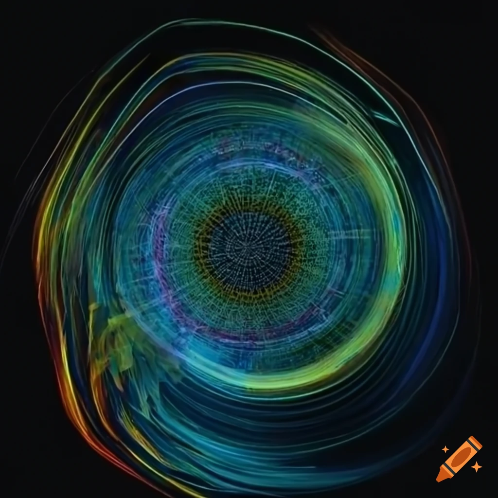 An abstract visualization of language processing on Craiyon