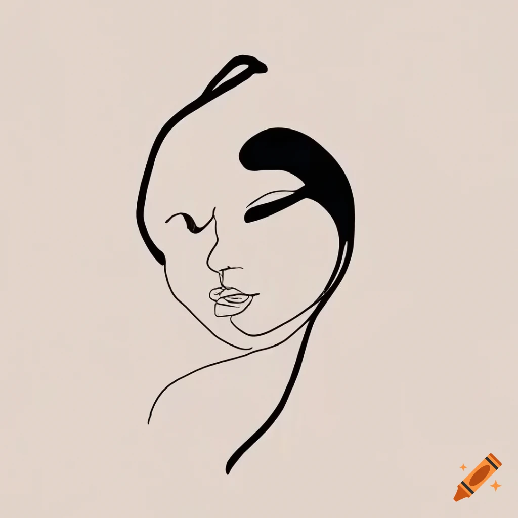 Minimalistic line art drawing