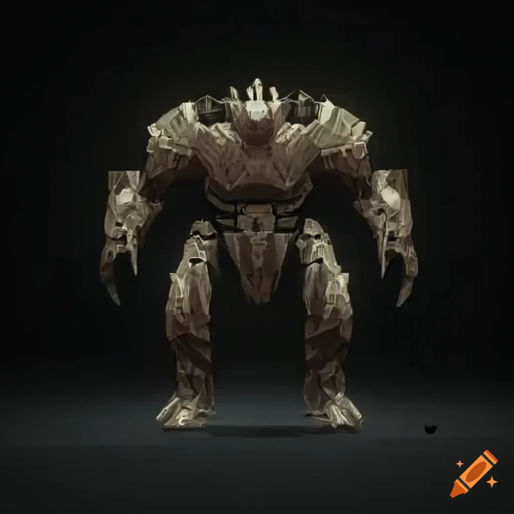 Powerful art nouveau bright shadow of the colossus futuristic lowpoly ...