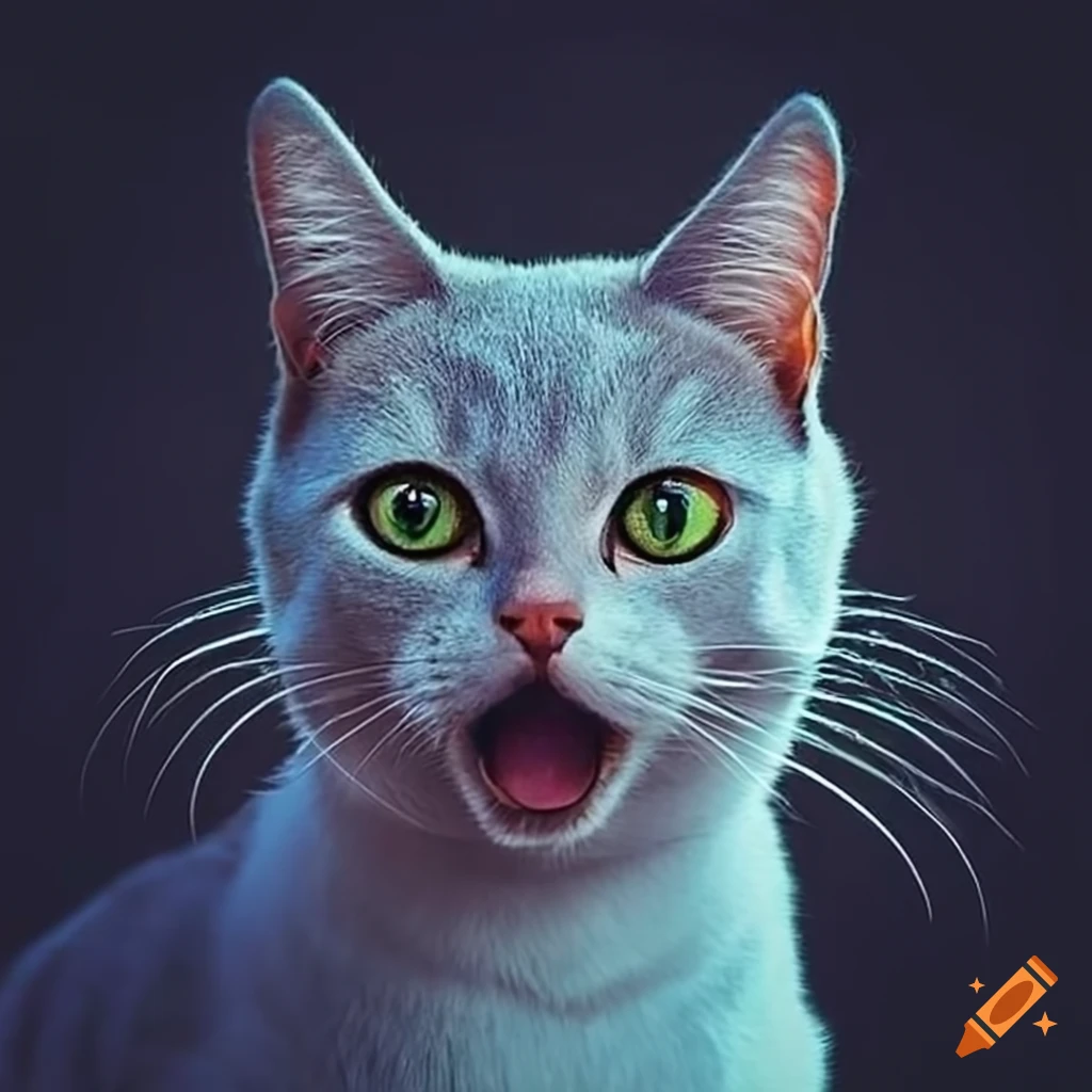 Happy cat on Craiyon