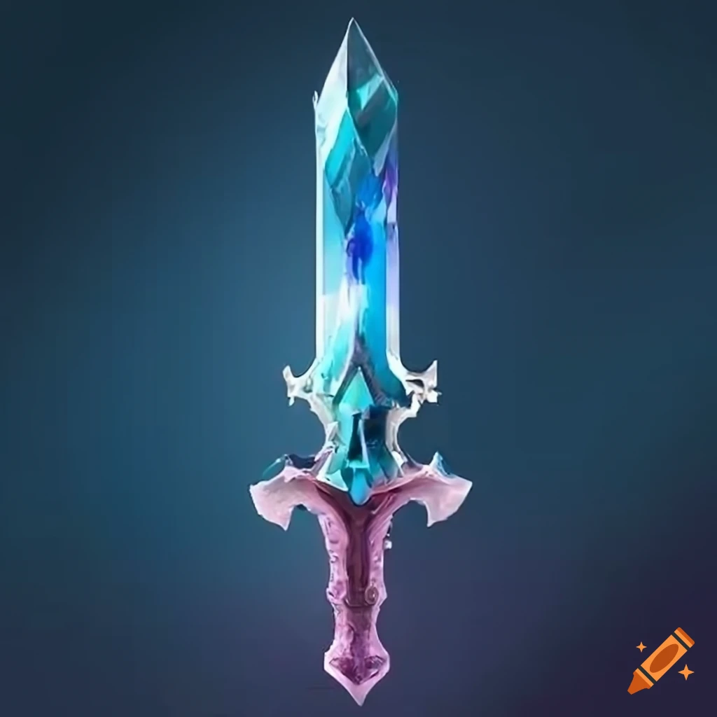 Crystal sword on Craiyon