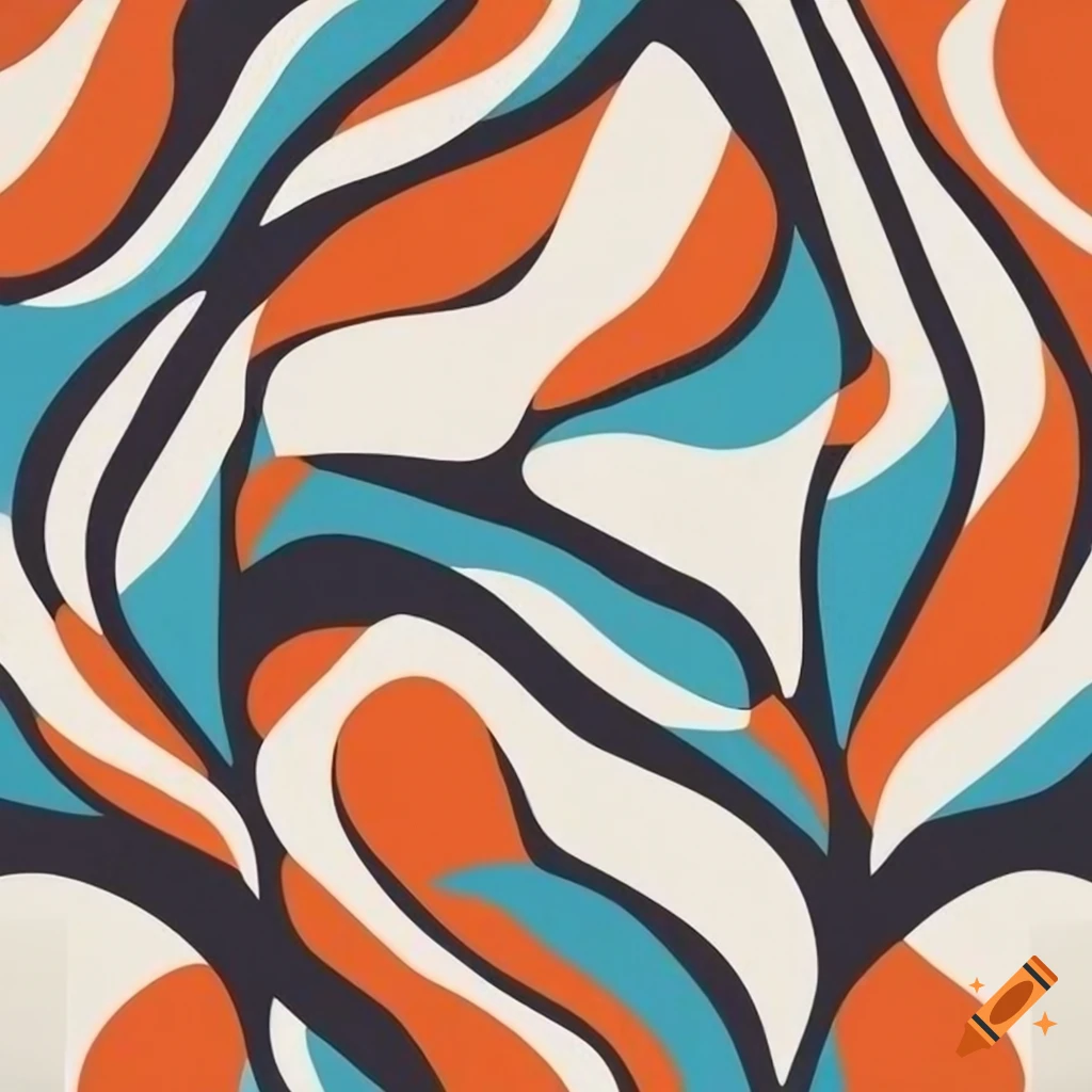 Minimalistic lines modern art pattern