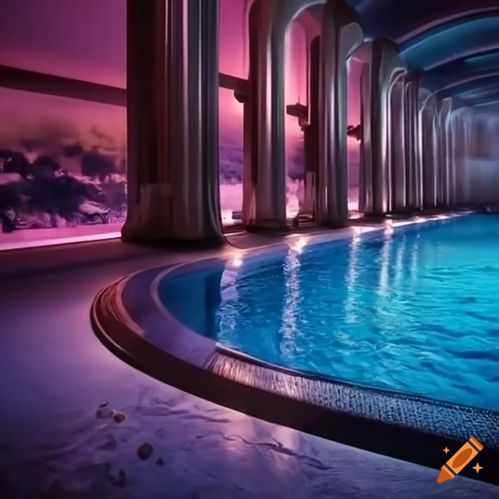 Blade runner 2049 hotel pool on Craiyon