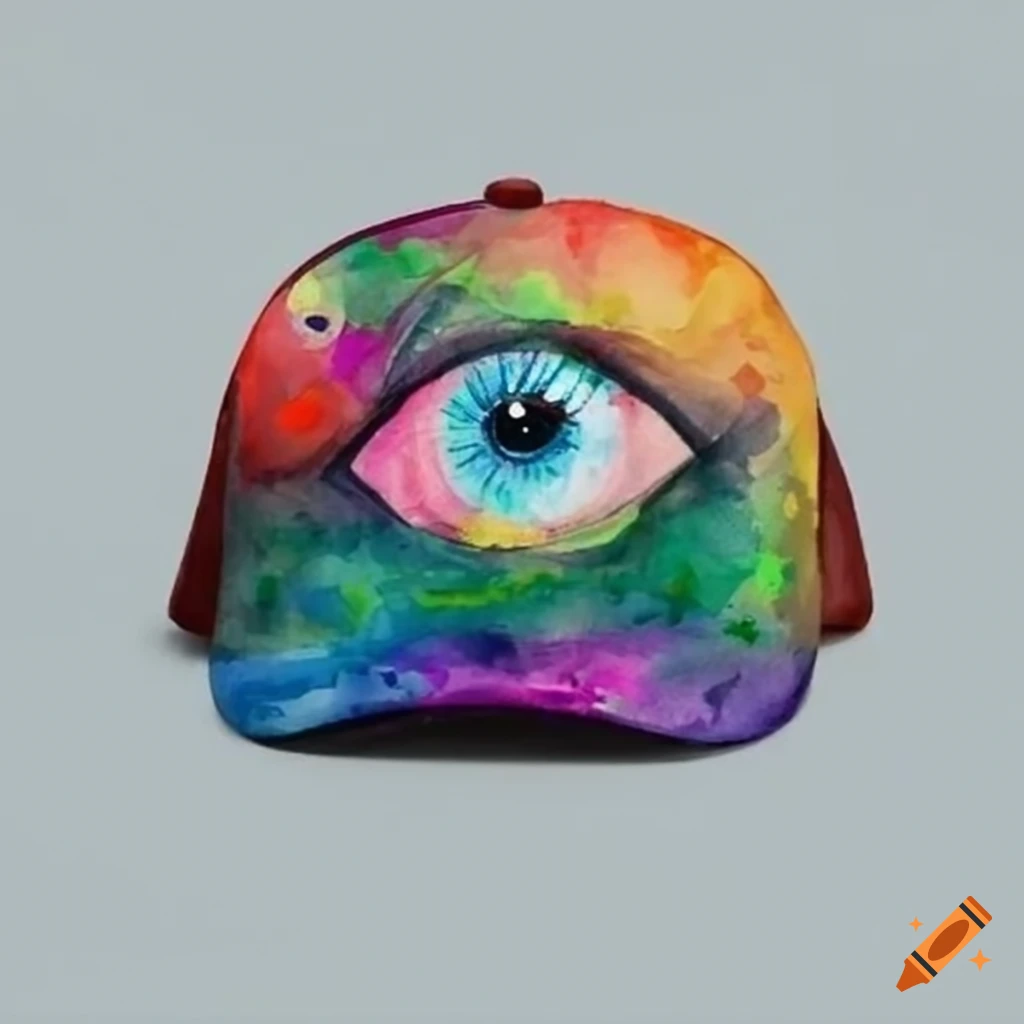 Eye on baseball cap