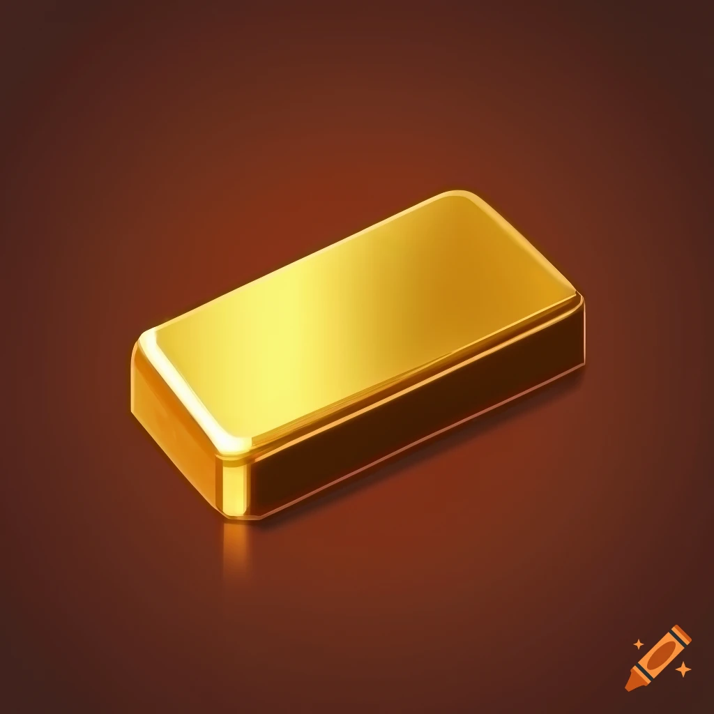 Gold bar, game icon on Craiyon