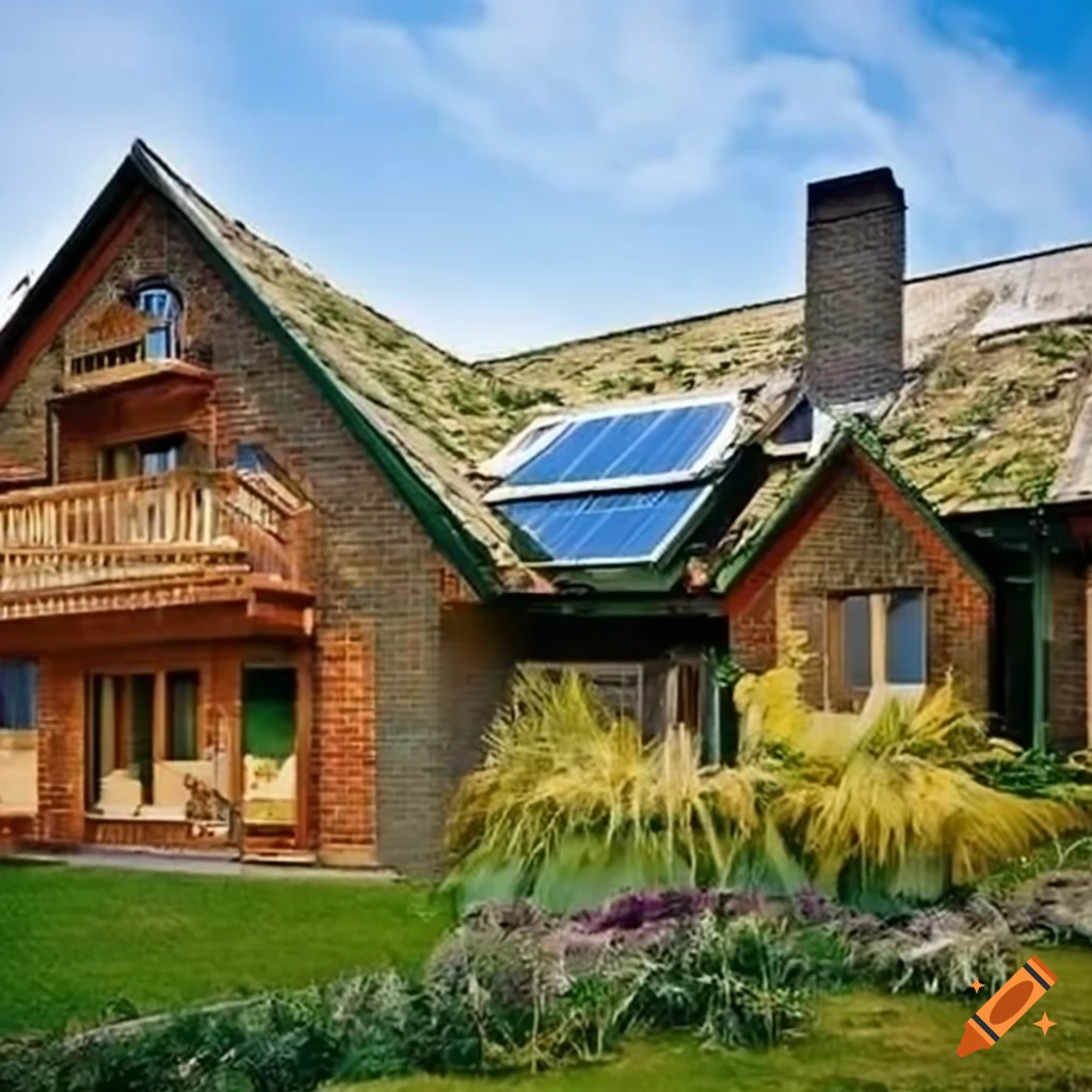Detached houses that utilize renewable energy, use energy-efficient ...