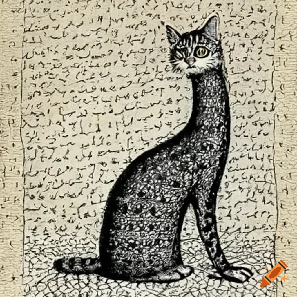 Cat by edward gorey on Craiyon