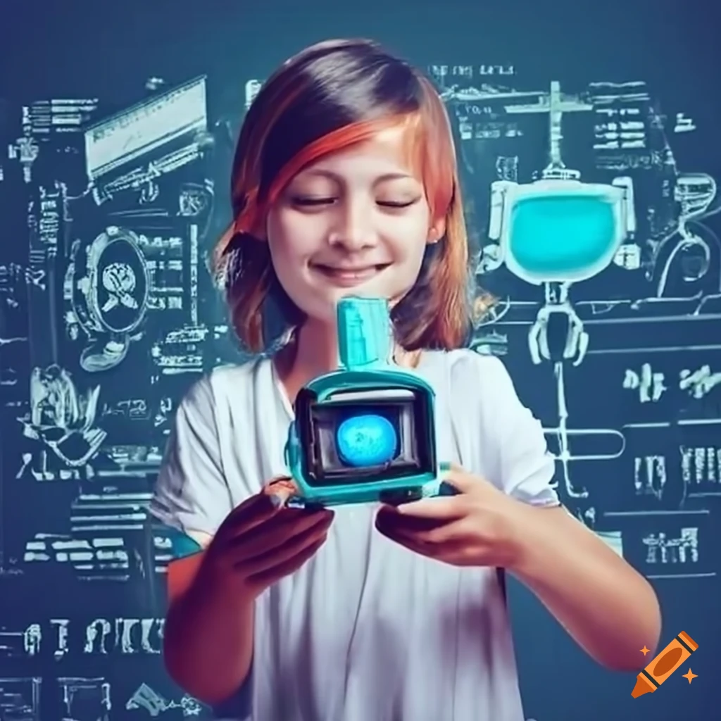 Young student learning about robotics