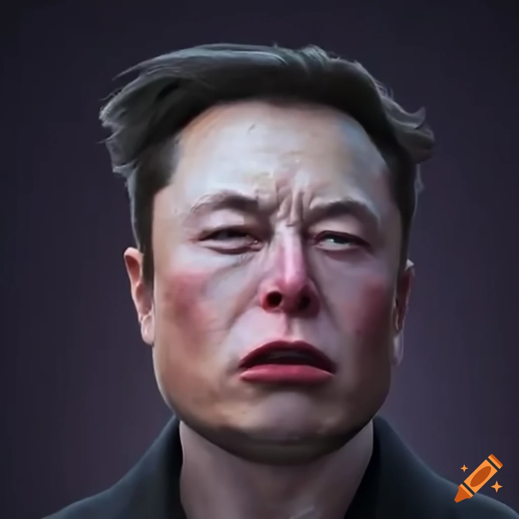 Elon musk crying on Craiyon