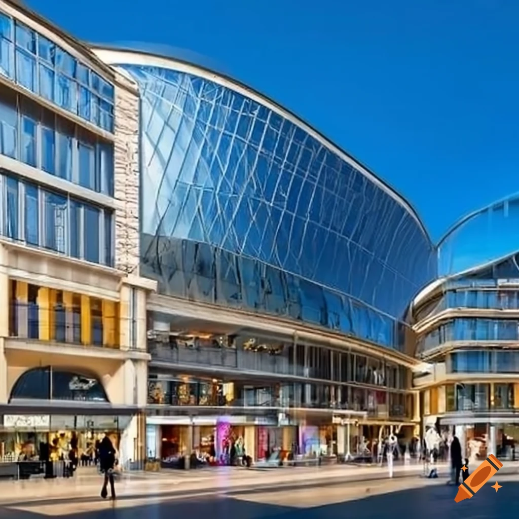 Luxury modern shopping mall building in turkey
