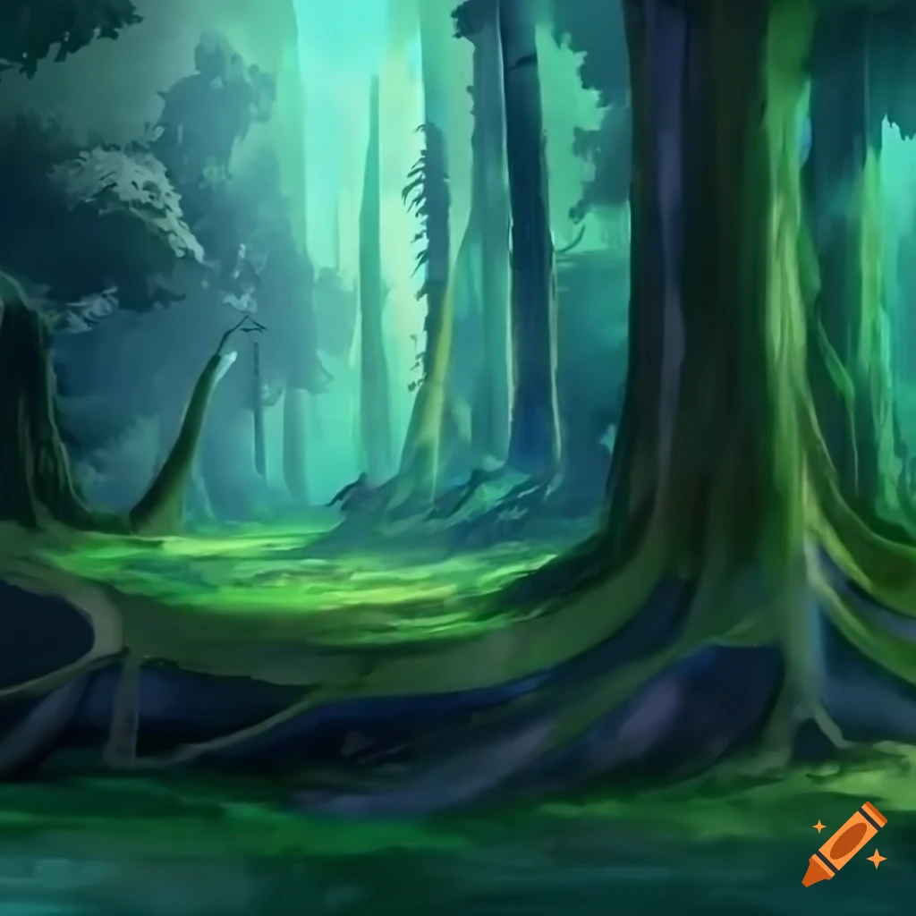 Forest panorama on Craiyon