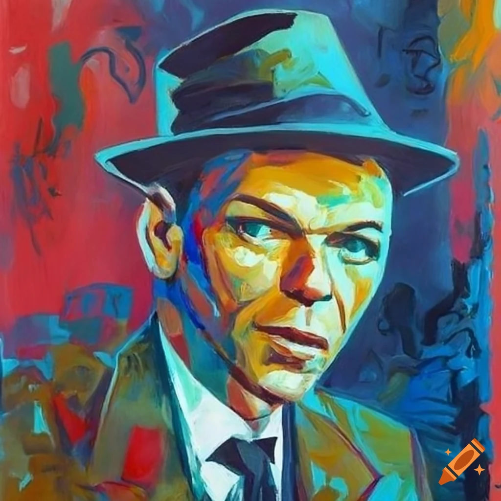 A portrait of frank sinatra painted by pablo picasso
