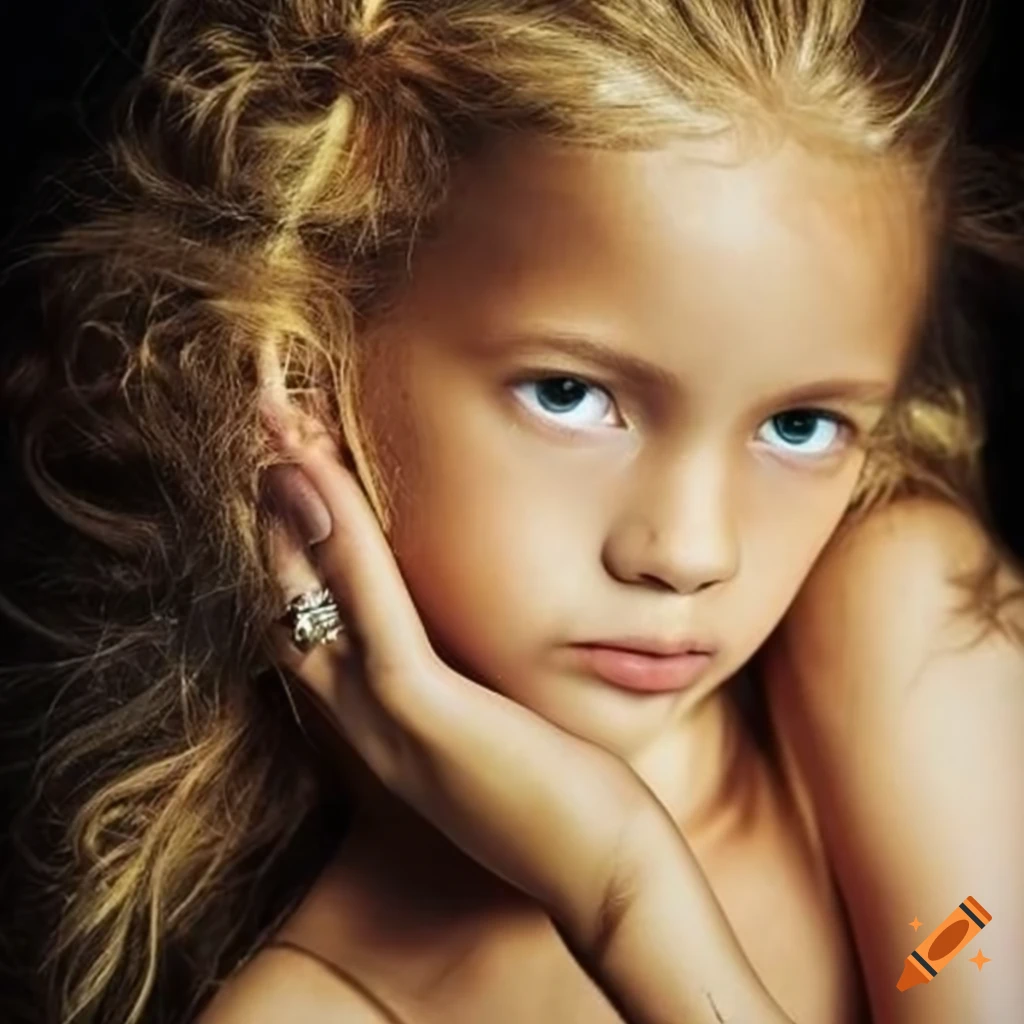 Kids hair gold lightning on Craiyon