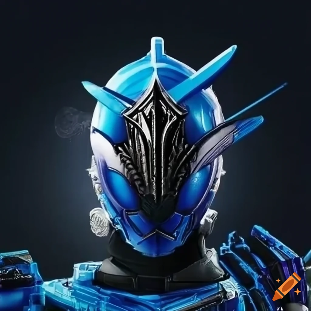 Black and blue shark kamen rider dx henshin belt driver on Craiyon