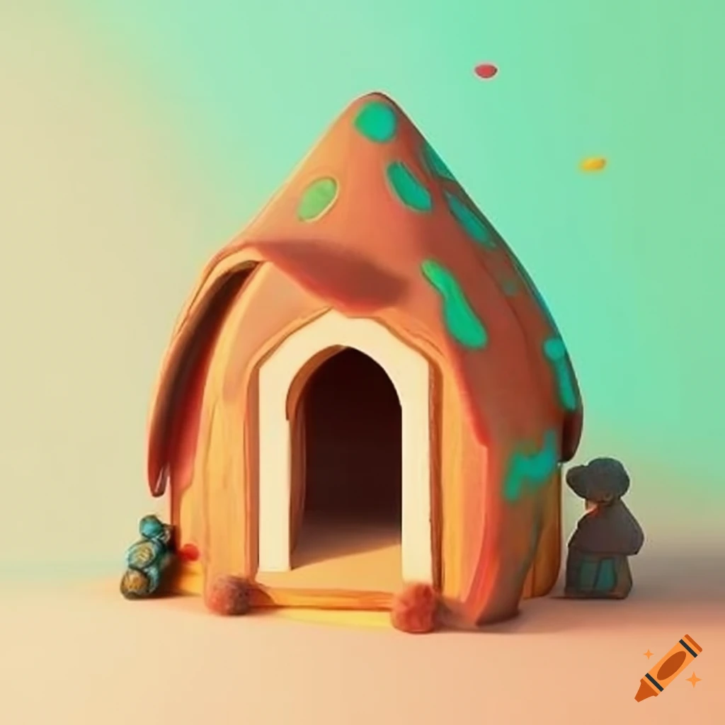 A whimsical dog house
