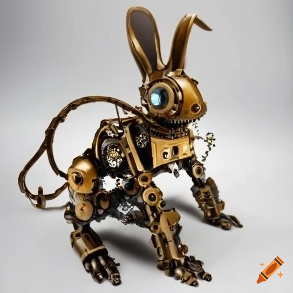Steampunk robotic rabbit on Craiyon