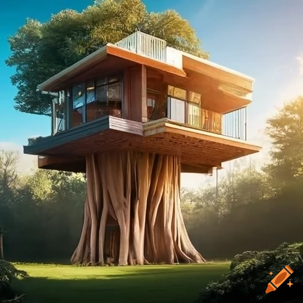 A complex victorian house with five stories built in the top of a ...