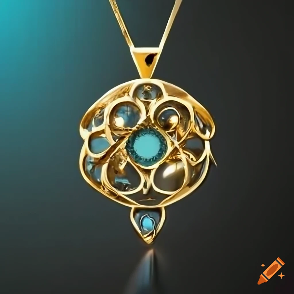 18K white and yellow gold futuristic, fantasy, freeform, and high tech ...