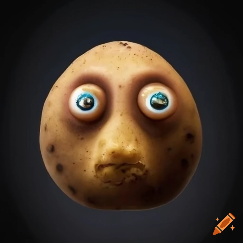 An abstract potato with eyes on Craiyon