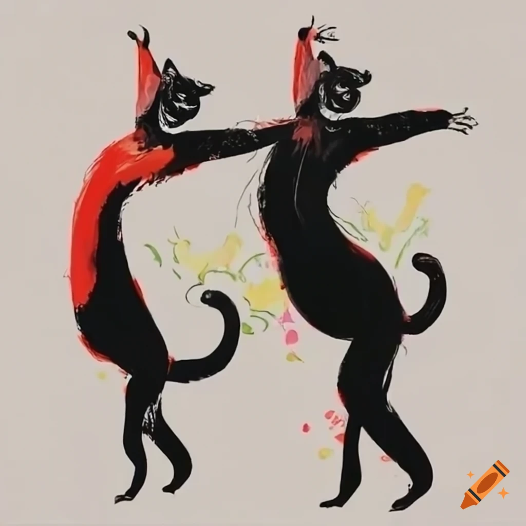 Flamenco dancing cats