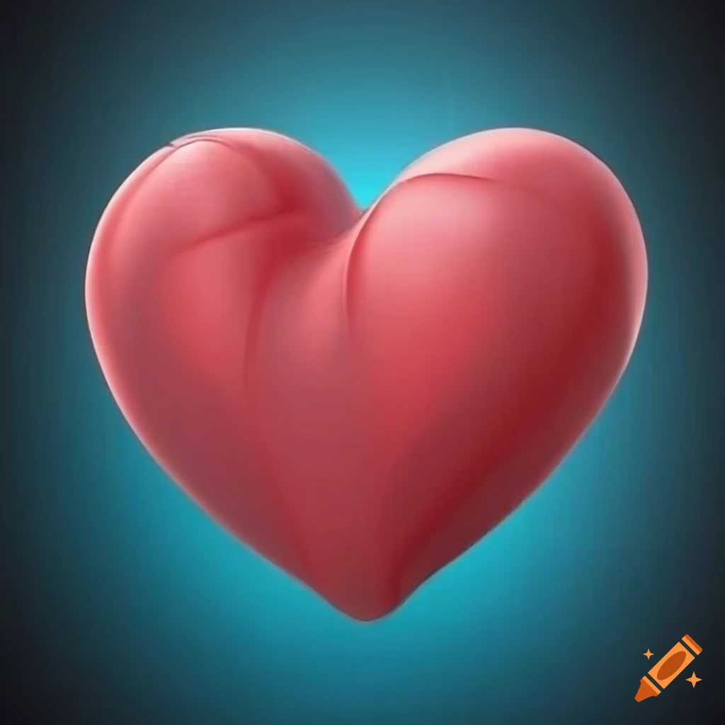 3d render of a photorealistic heart shape