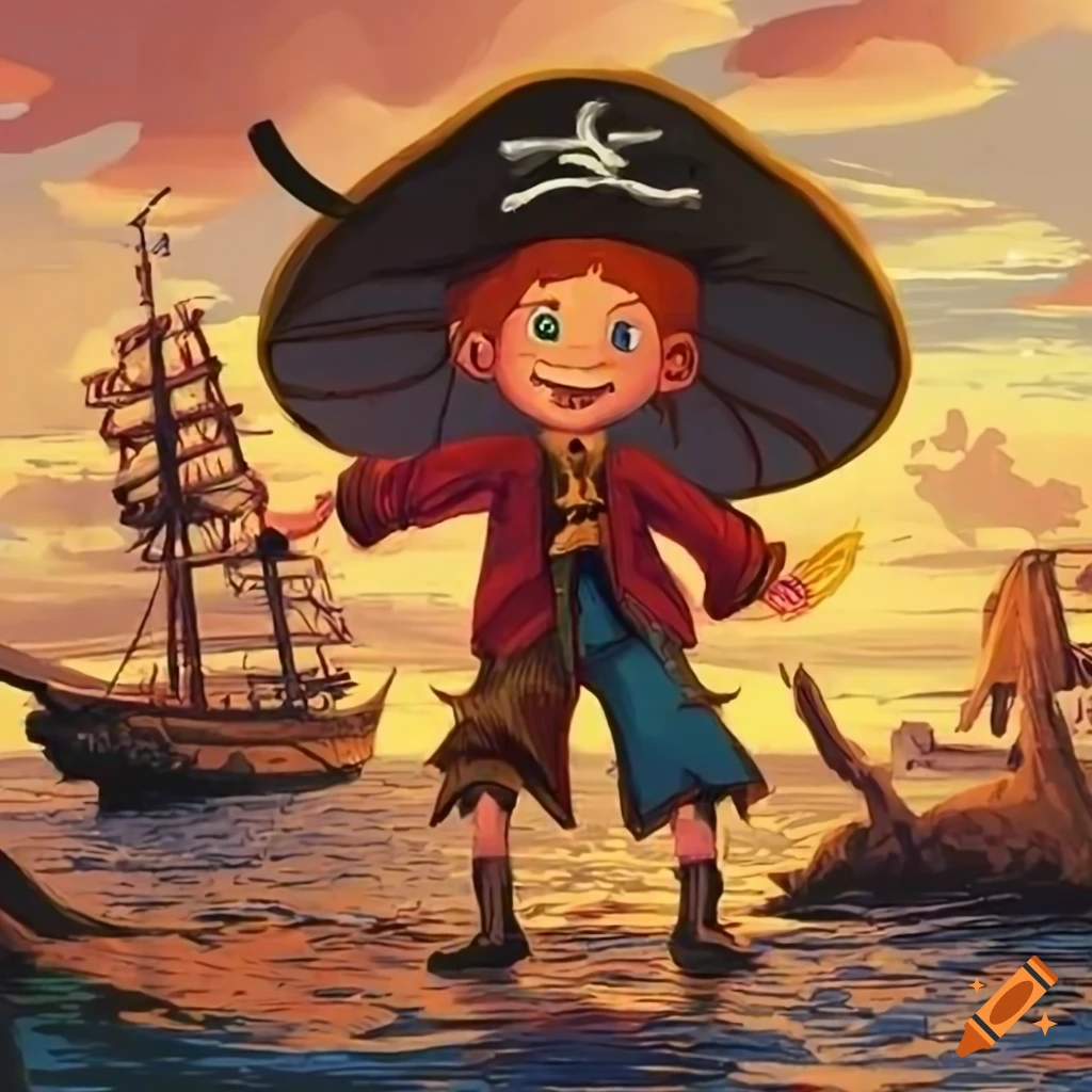 Tom sawyer's adventure illustration of pirates on the mississippi river