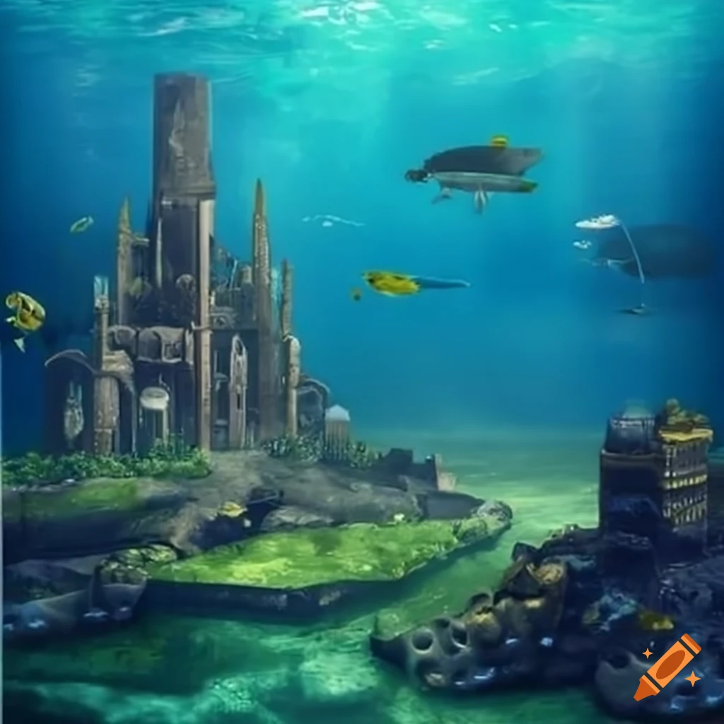Underwater city on Craiyon