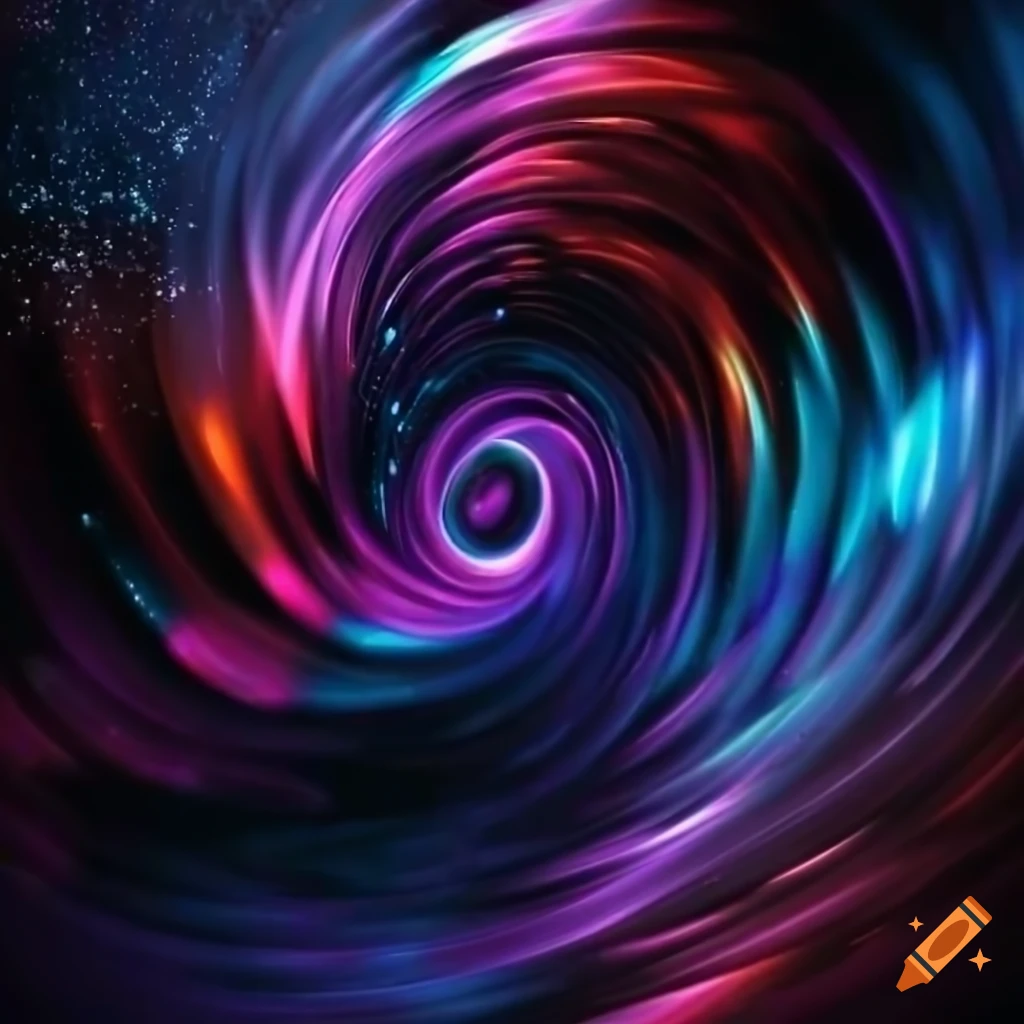 Abstract cosmic motion graphics on Craiyon