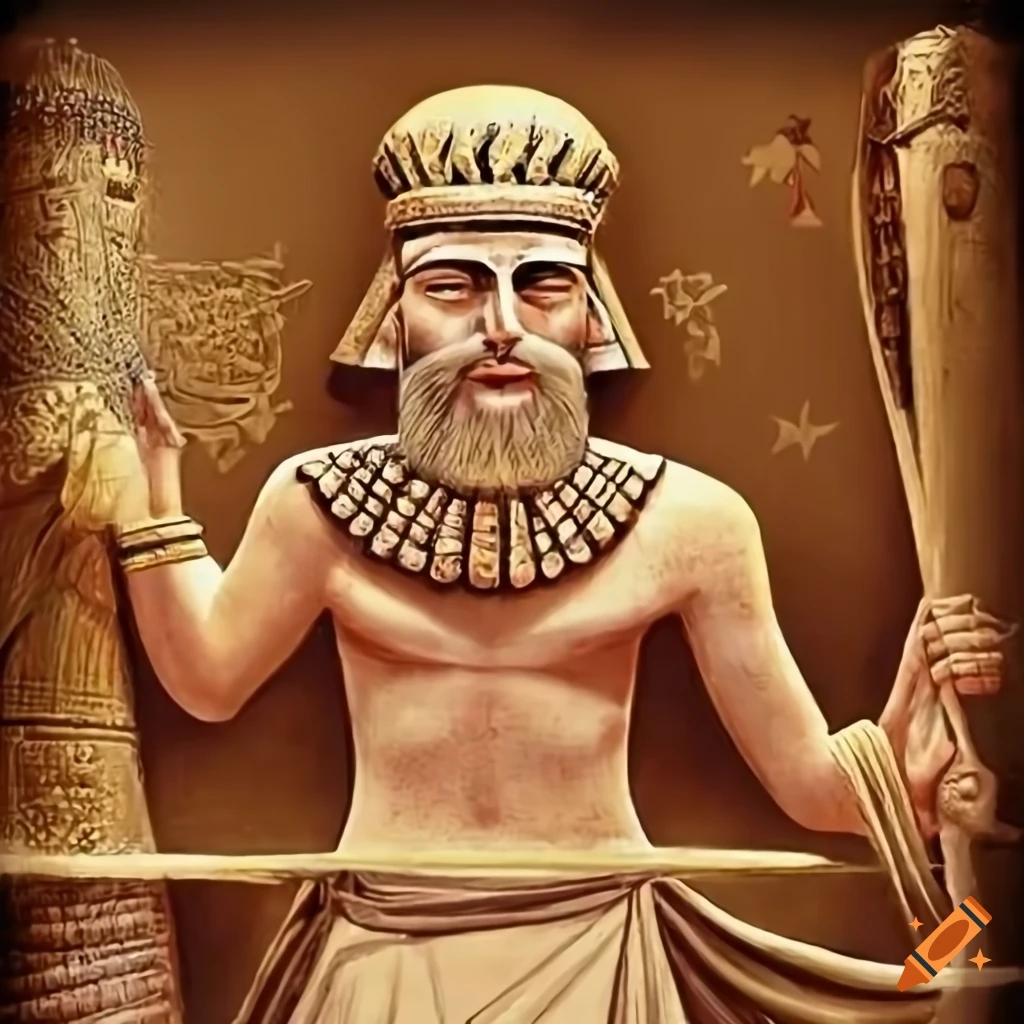 Mesopotamian patron god of scribes, literacy, and wisdom on Craiyon