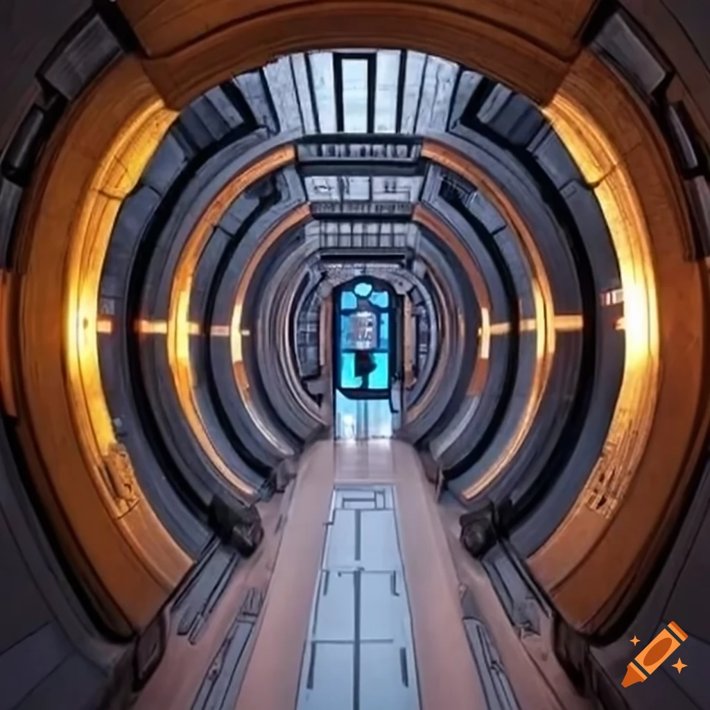 Star wars corridor that ends with round doors
