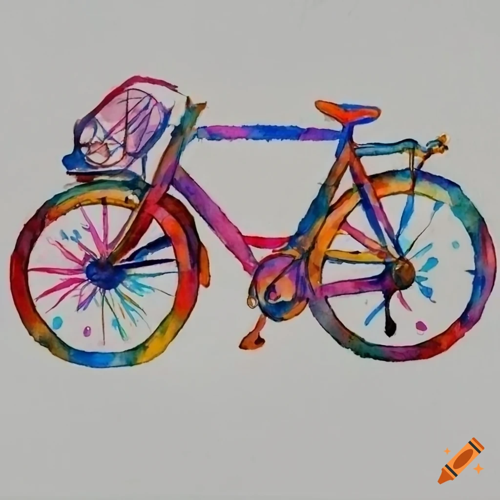 Watercolor of a bicycle