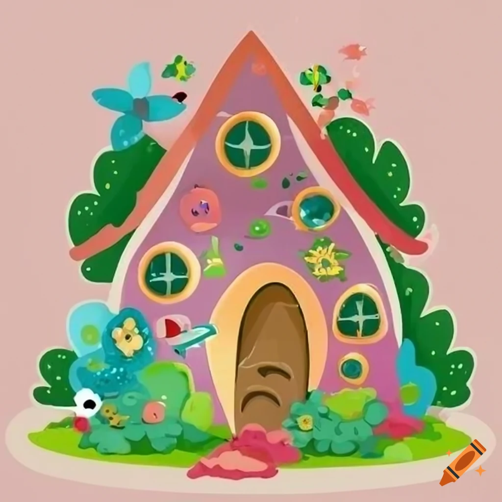 Fairy House Clipart Bundle, Nursery Decor, Planner Stickers on Craiyon