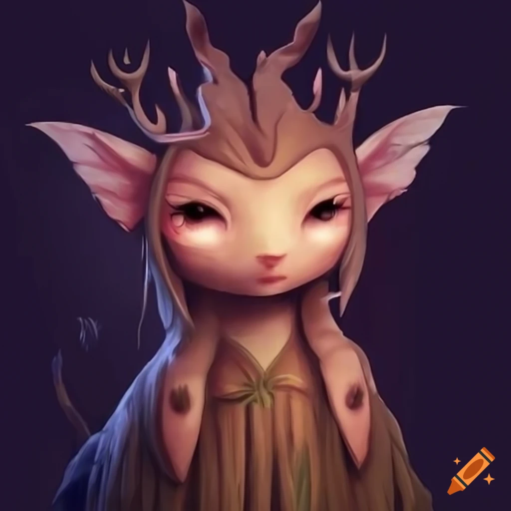 Adorable forest spirit