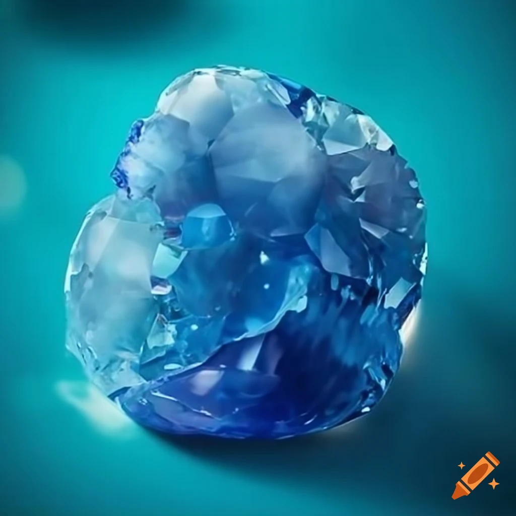 Imagine beautiful blue gemstones like aquamarine surrounded by water ...