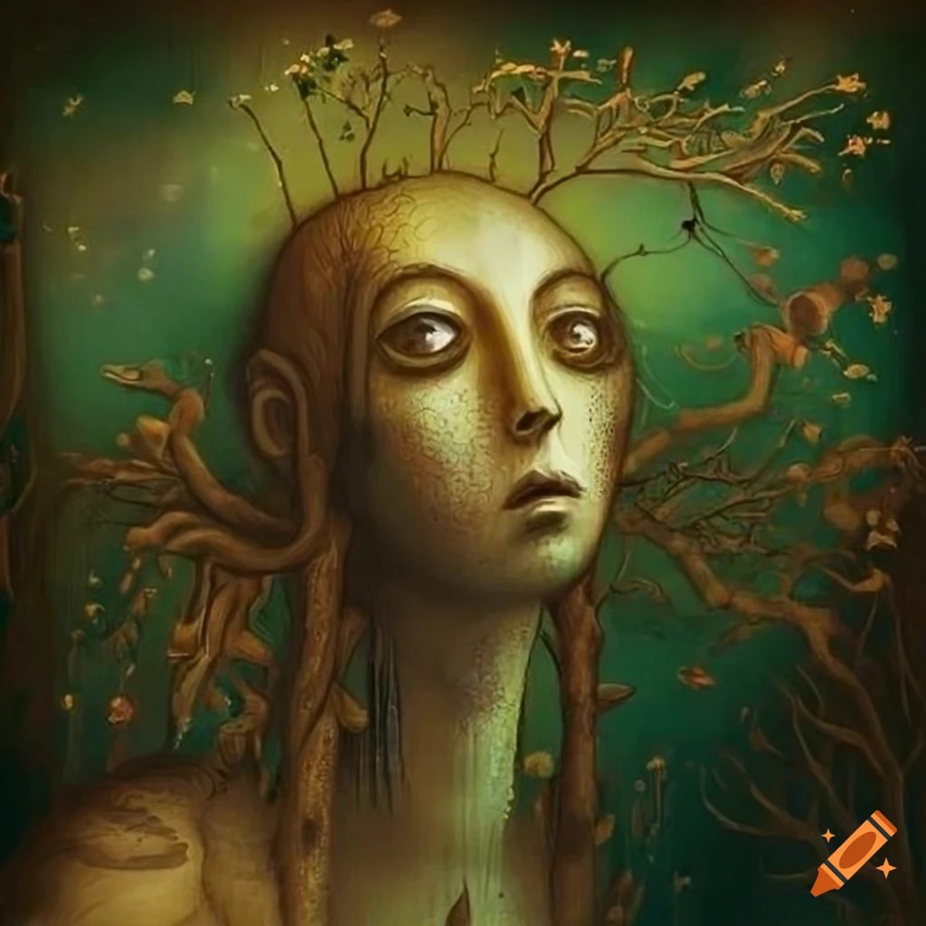 Remedios varo intricate wide view panorama illustration of a magical ...