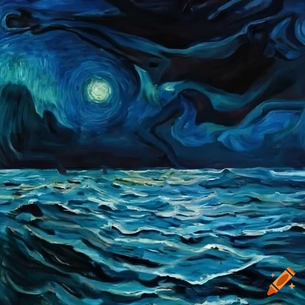 Van gogh's painting of a storm at sea
