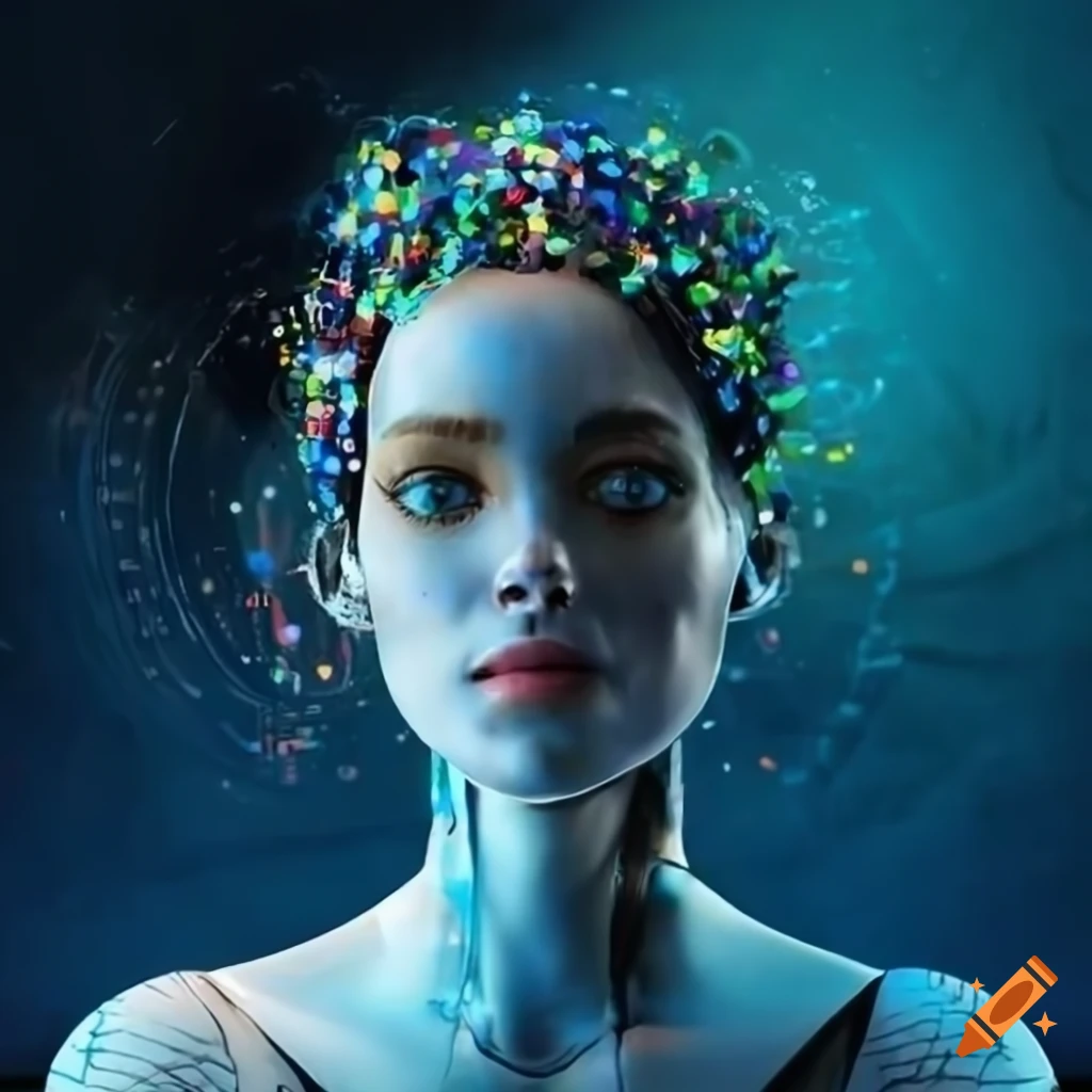 Artificial intelligence book cover colorfull