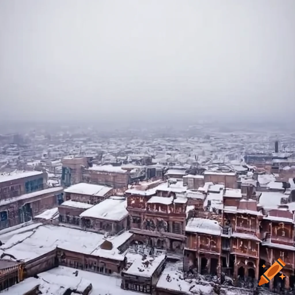 Jaipur city snow fall from sky