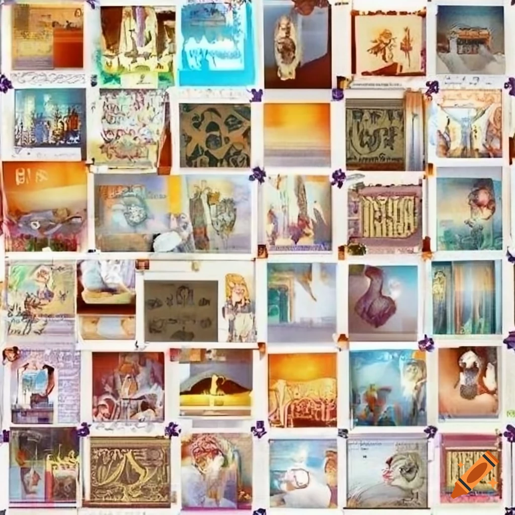 Collage containing information about islam
