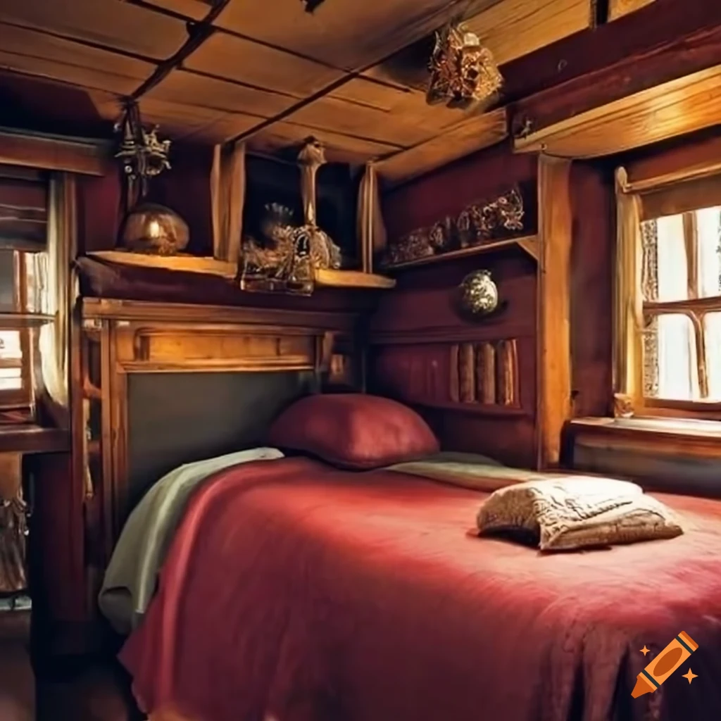 Cabin on a victorian ship, cosy, interior on Craiyon