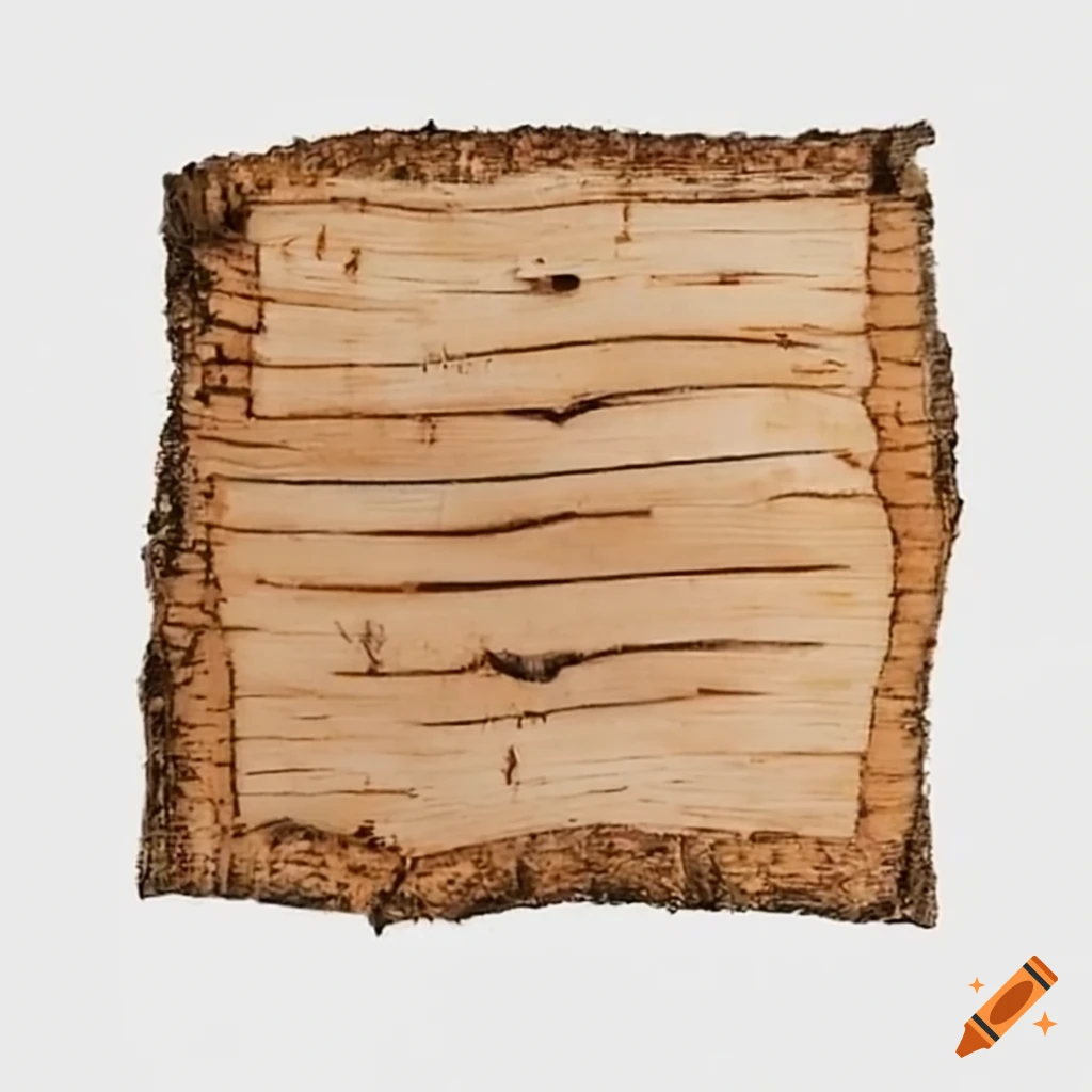 Birch log in the shape of a square