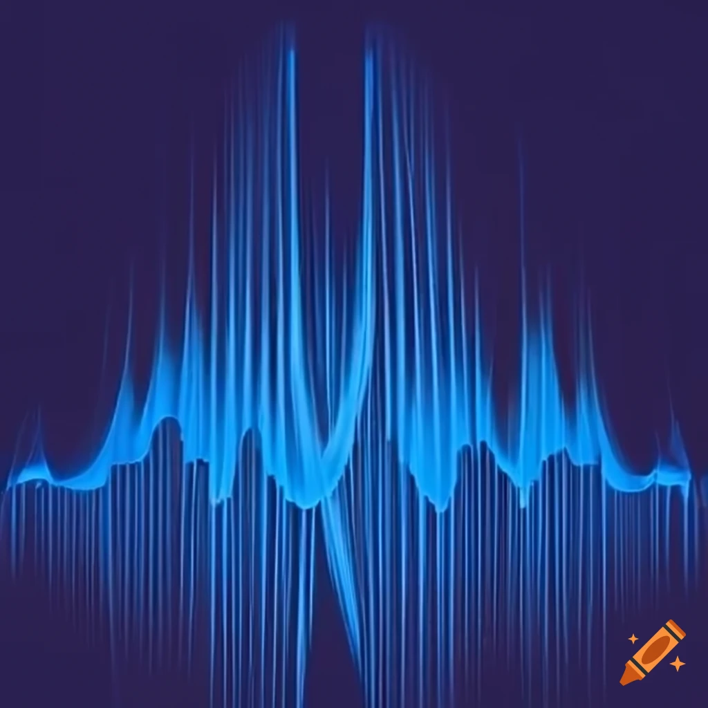Create a blue audio waveform