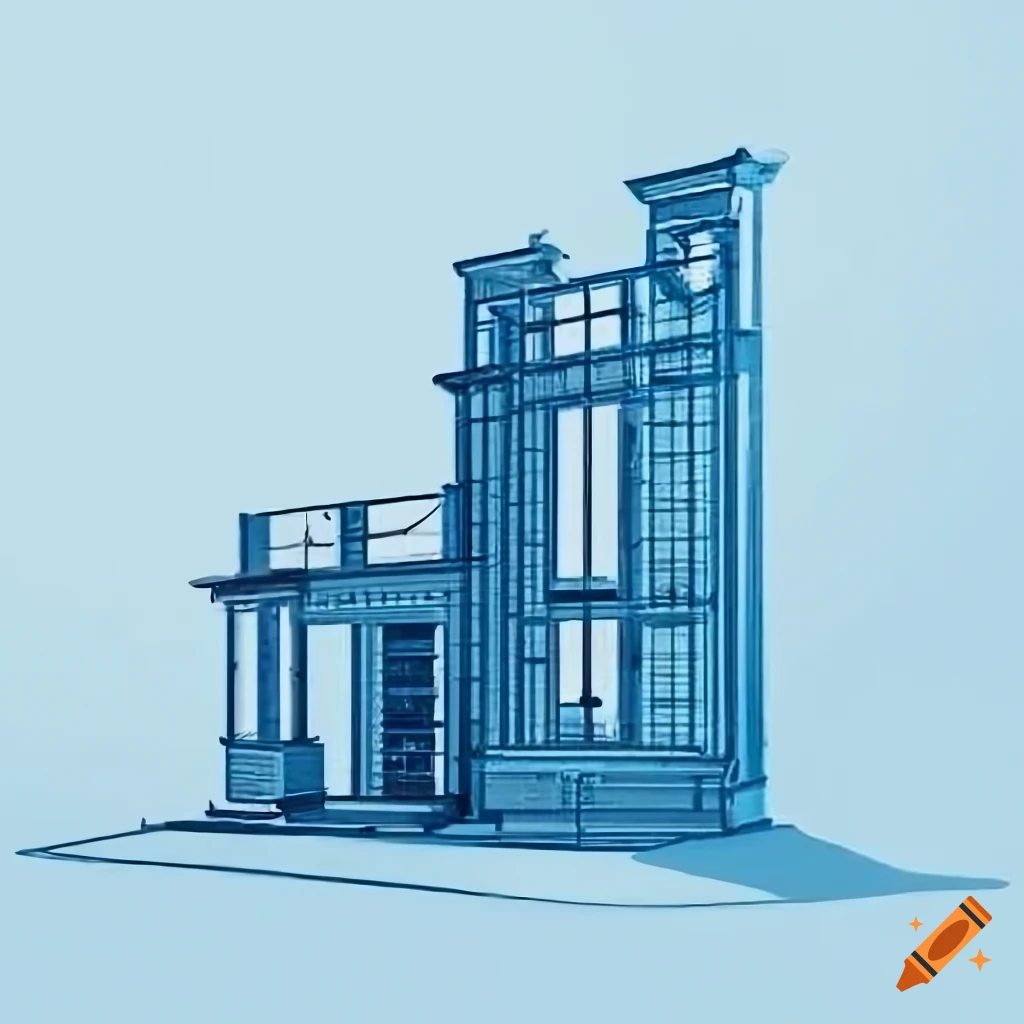 Architect design blueprint