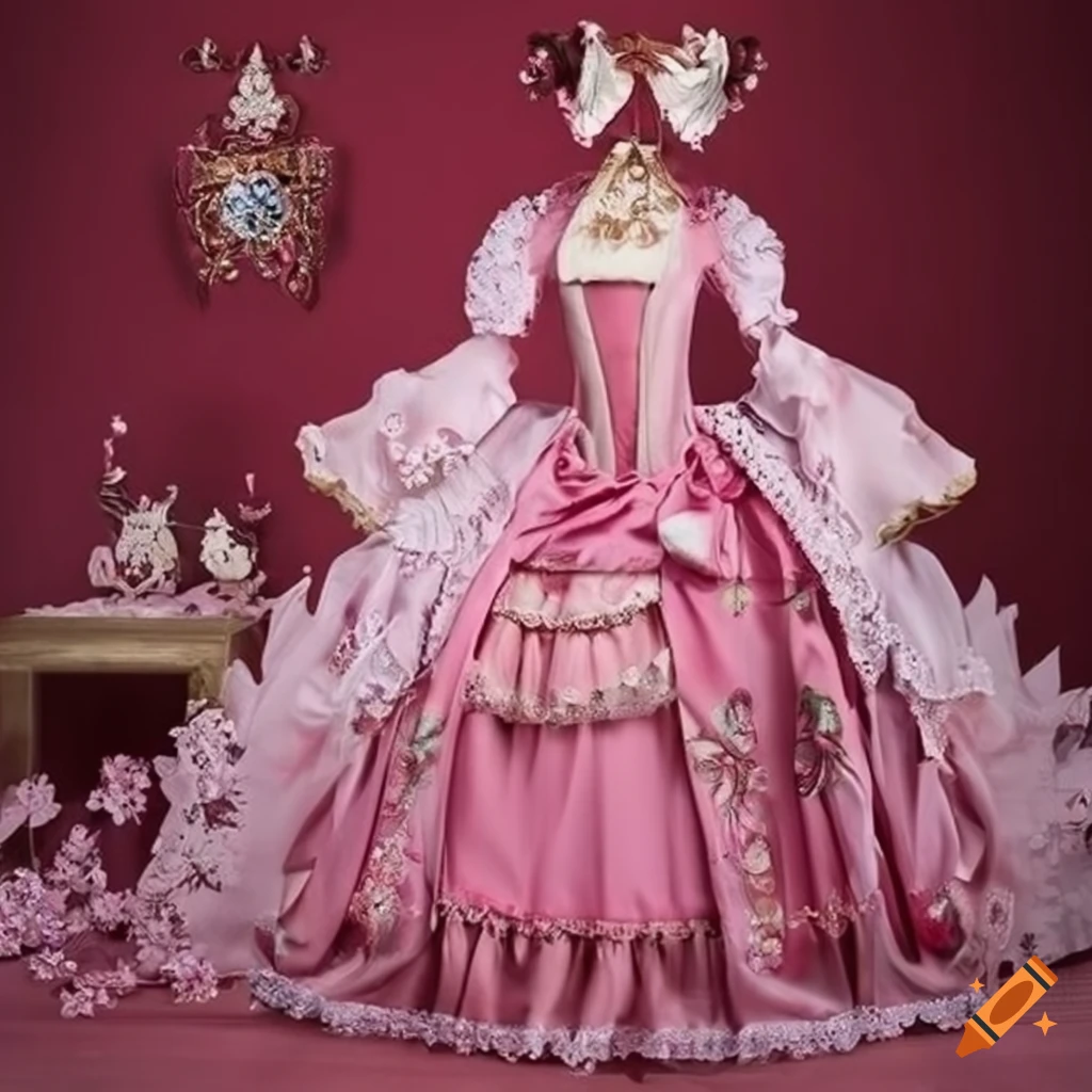 Fantasy queen rococo sakura dress