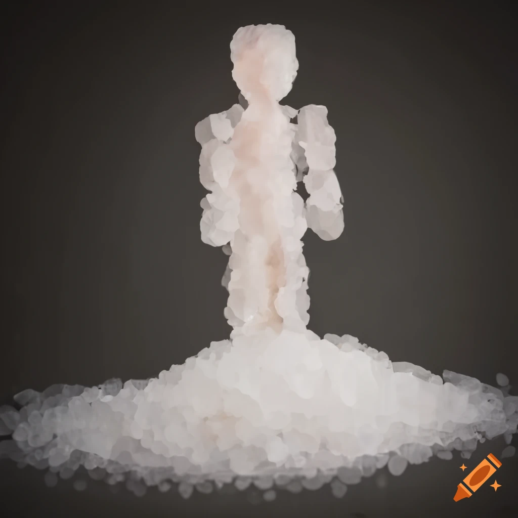 Human made of salt on Craiyon