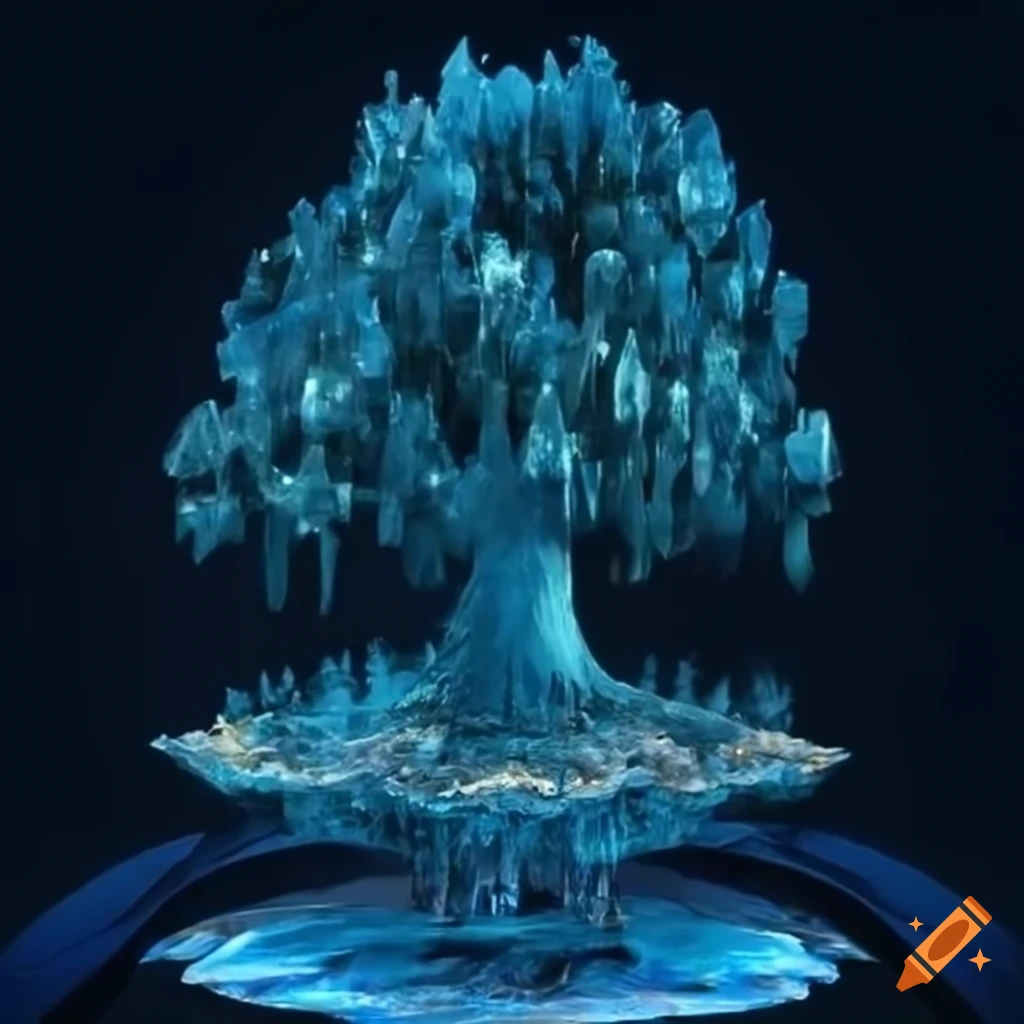 Crystal tree forest on Craiyon