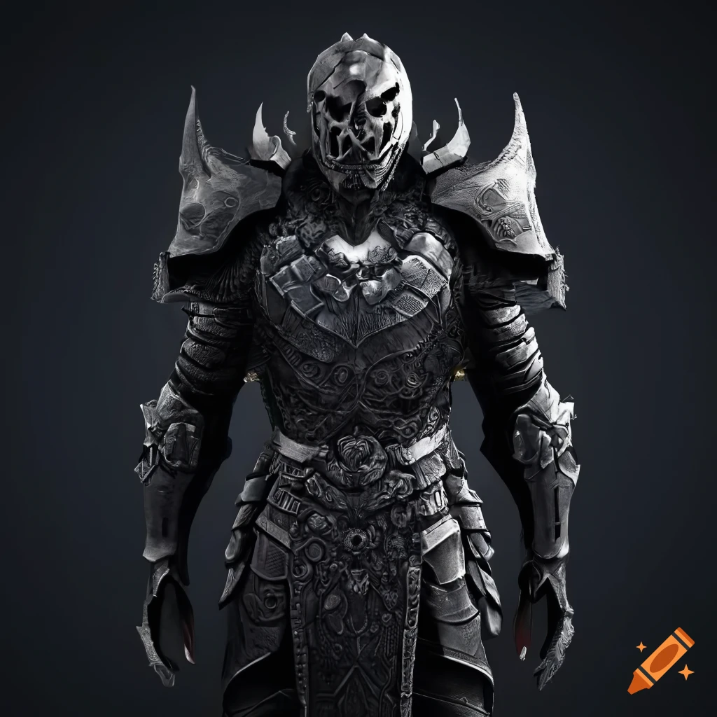 Full body obsidian armor of the ruler of the dead and the underground ...