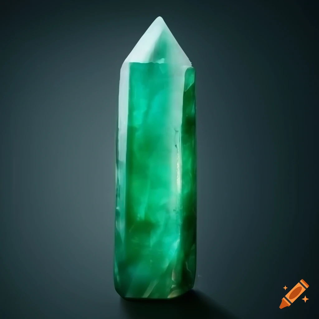 Photo realistic natural jade crystal