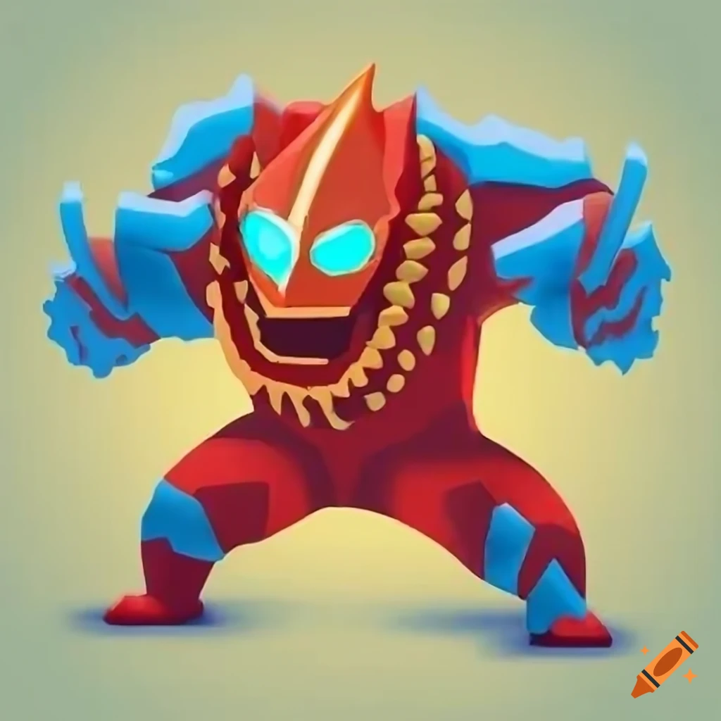 Ultraman golem emoji on Craiyon
