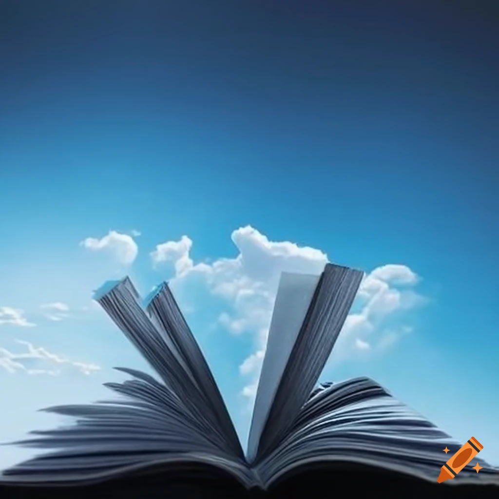 Blue sky in a book